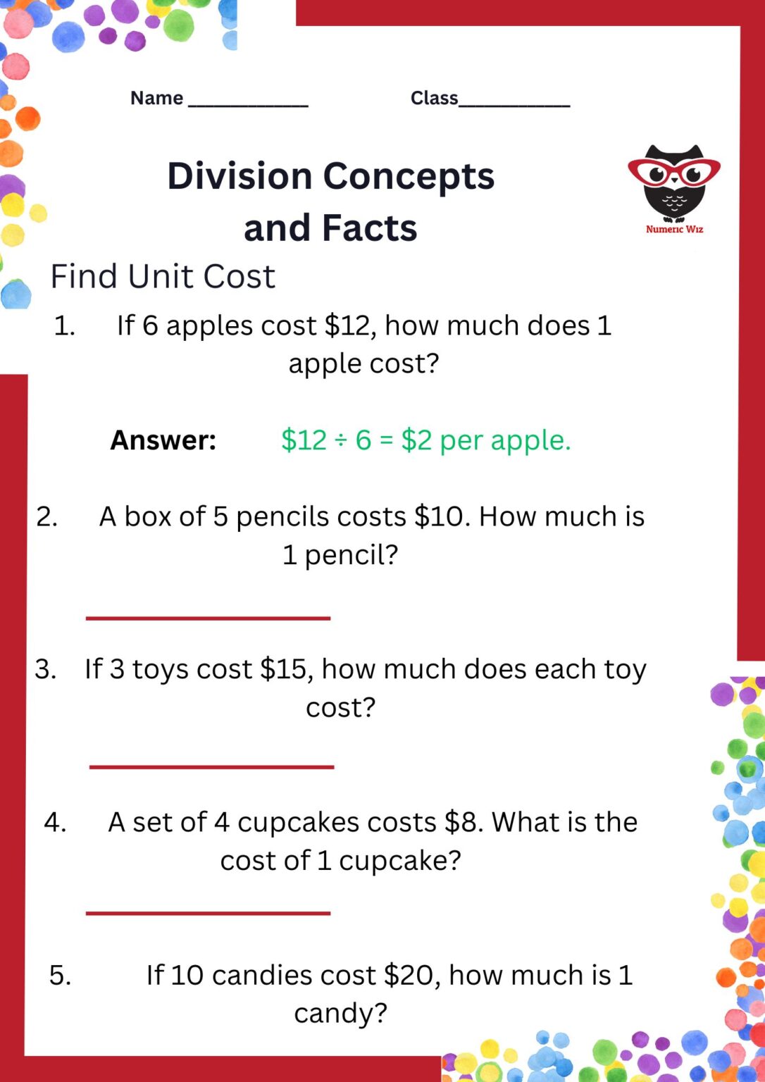 Understanding division with expression. - Numericwiz