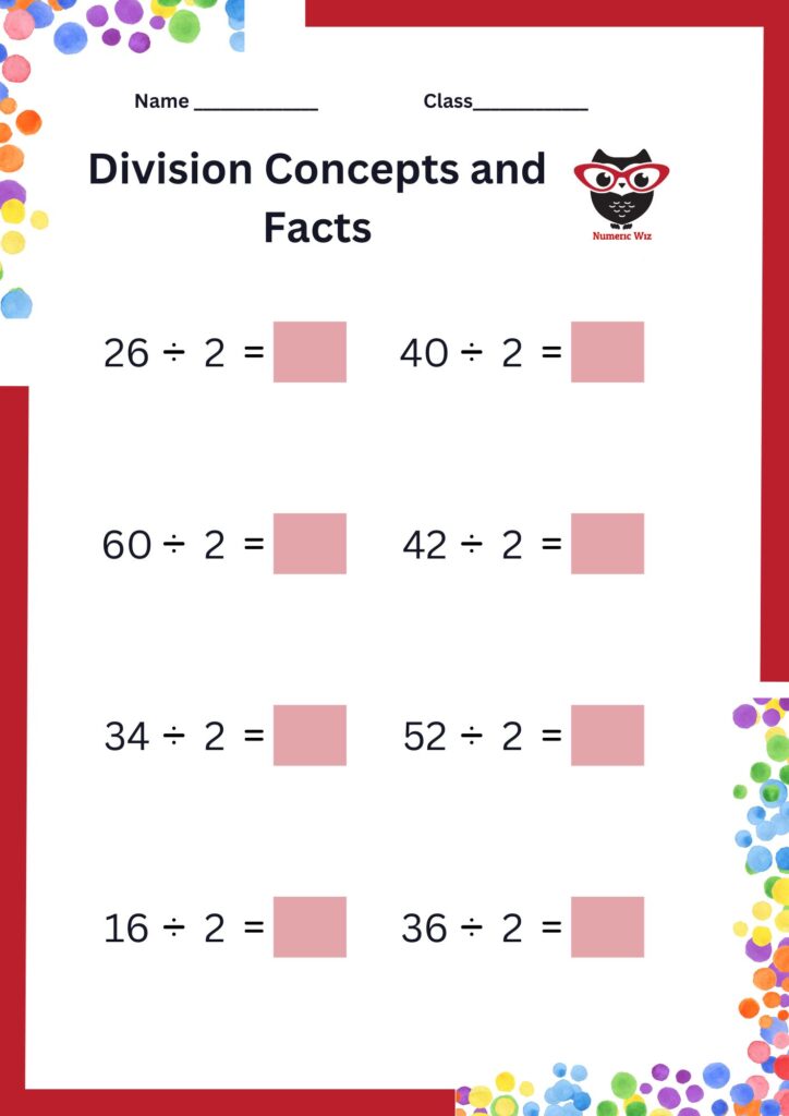 Division concepts and facts. - Numericwiz