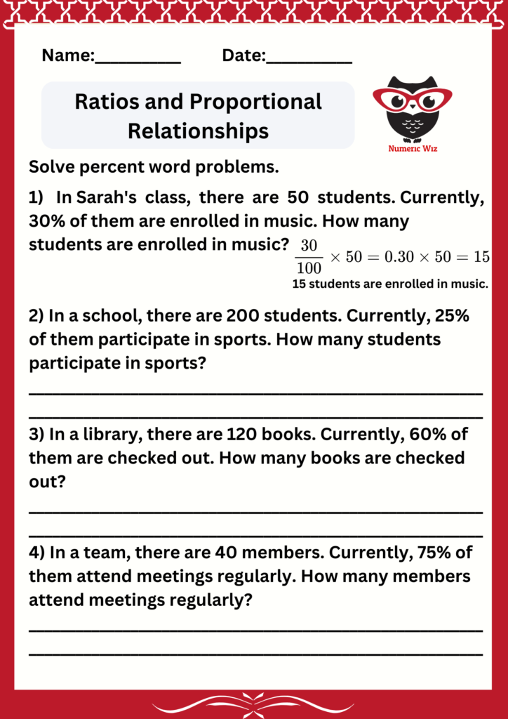 Solve percent word problems. - Numericwiz