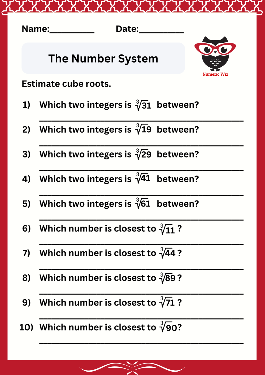 Estimate and understand cube roots. - Numericwiz
