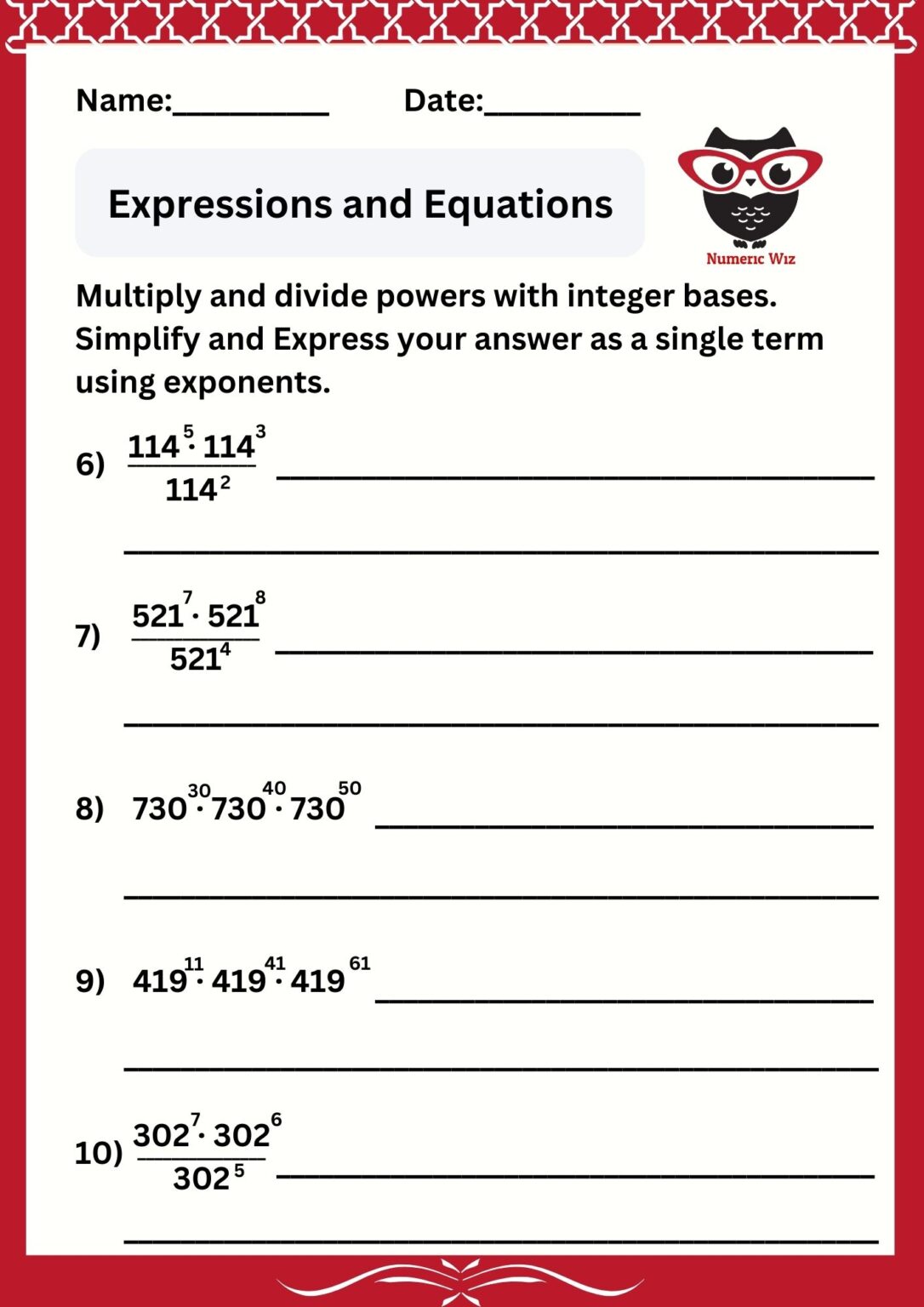 Simplify Powers: Multiply & Divide Exponents - Numericwiz