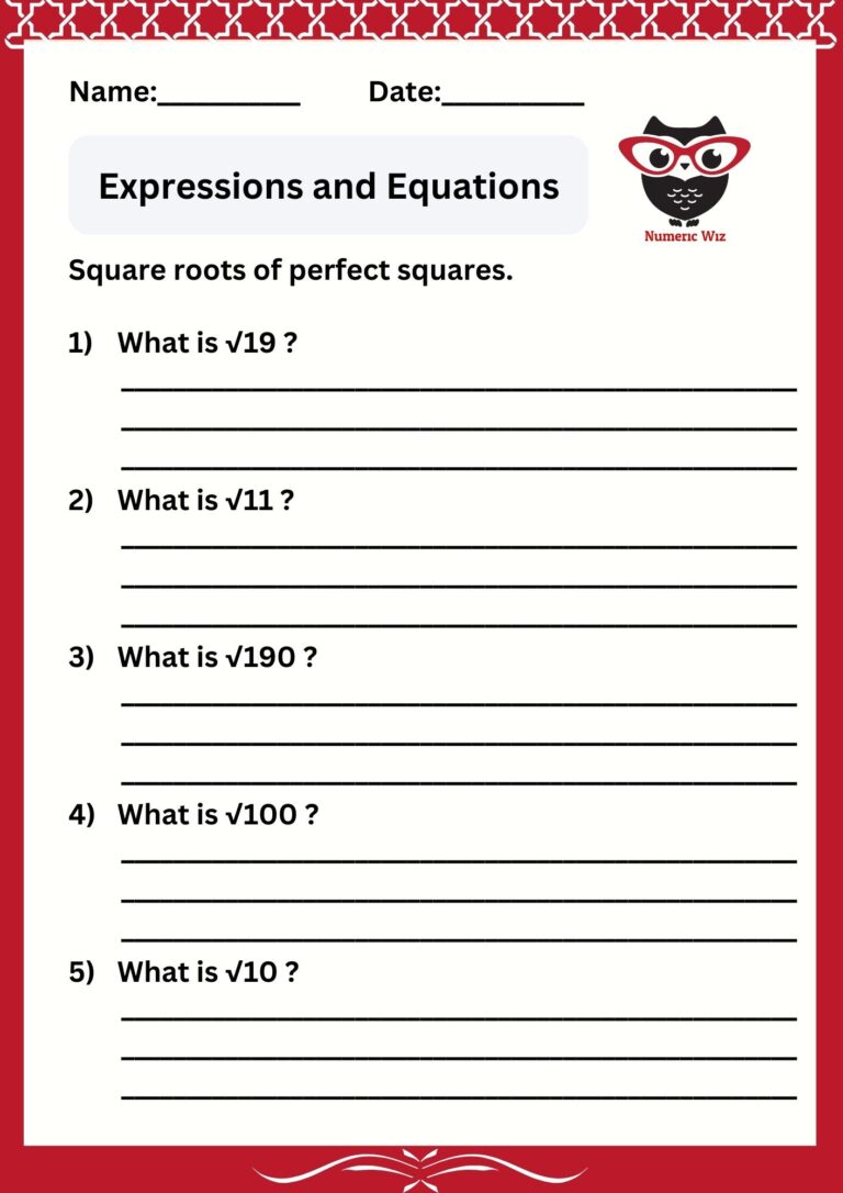 Square Roots of Perfect Squares - Numericwiz